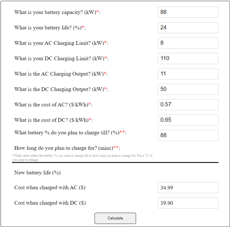 Step by Step Guide on How to Use our EV Charging Price Calculator ...